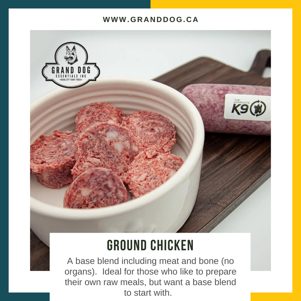 CK9 Ground Chicken (No organs) – Grand Dog Essentials
